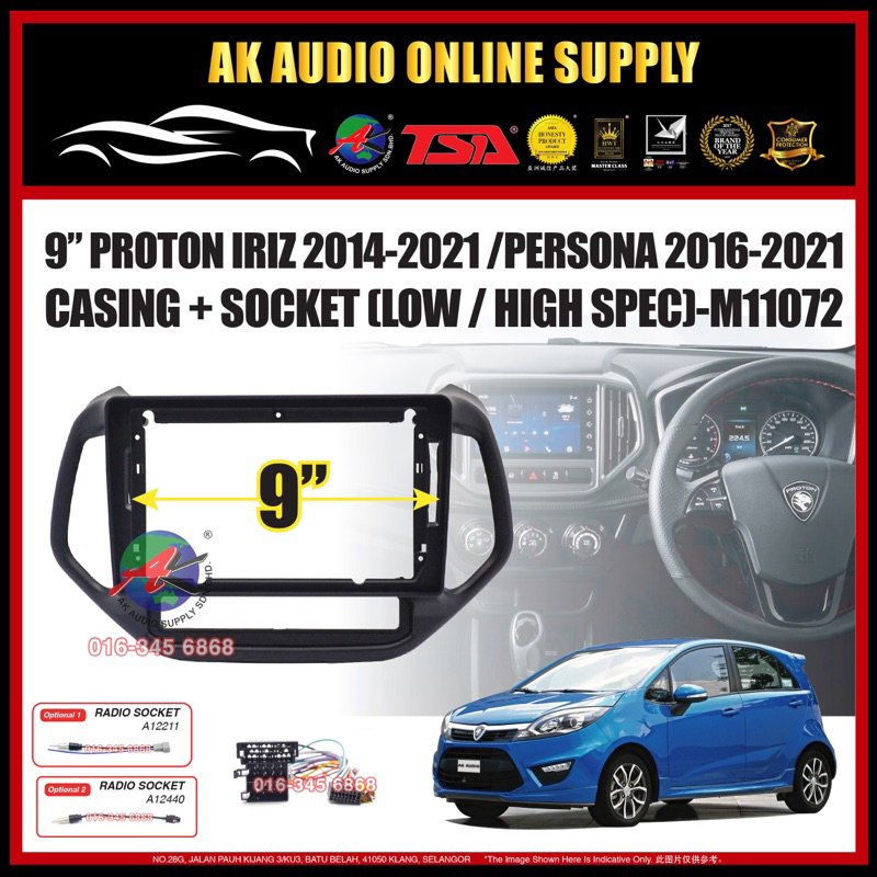 Proton Persona 2016 - 2021 ( Low / High Spec ) Android 9” inch Casing ...