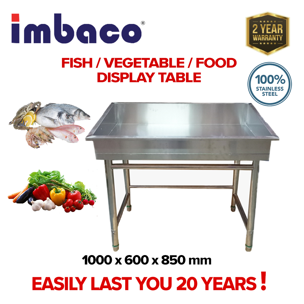 Imbaco Stainless Steel Fish Vegetable Food Display Table | Fully ...