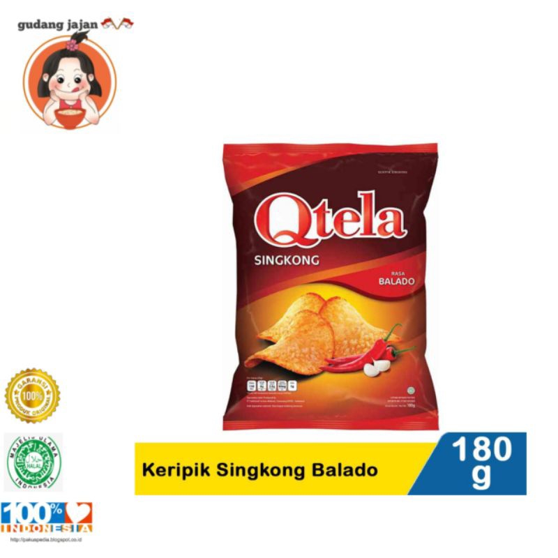 Qtela keripik singkong Indonesia ready stock malaysia pack besar 180 gr ...