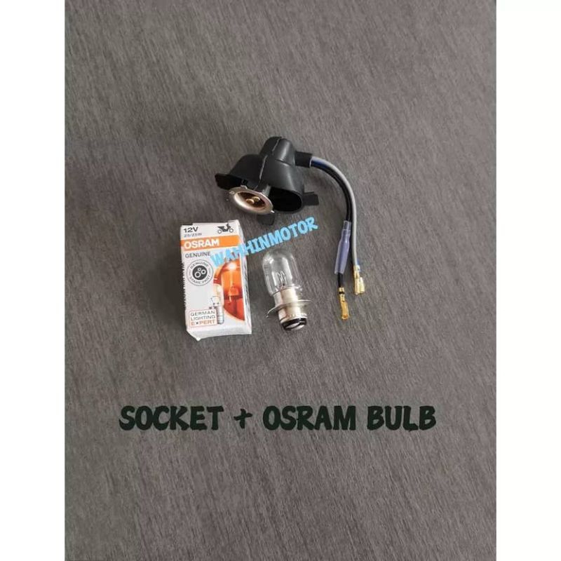 OSRAM HEAD LAMP BULB WITH SOCKET HONDA EX5 HP DREAM MENTOL LAMPU DEPAN DAN SOKET | Shopee Malaysia