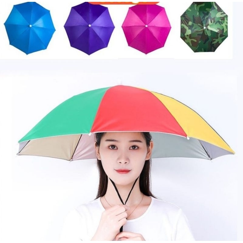 Large Hat Umbrella Head For Adults 65cm | Shopee Malaysia