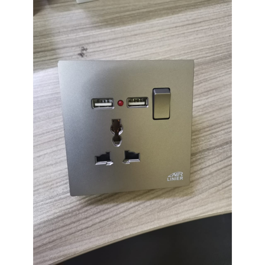 (SIRIM)【LINIER ULTRA SLIM】 Switch Socket Modern Wall Switches SPACE ...