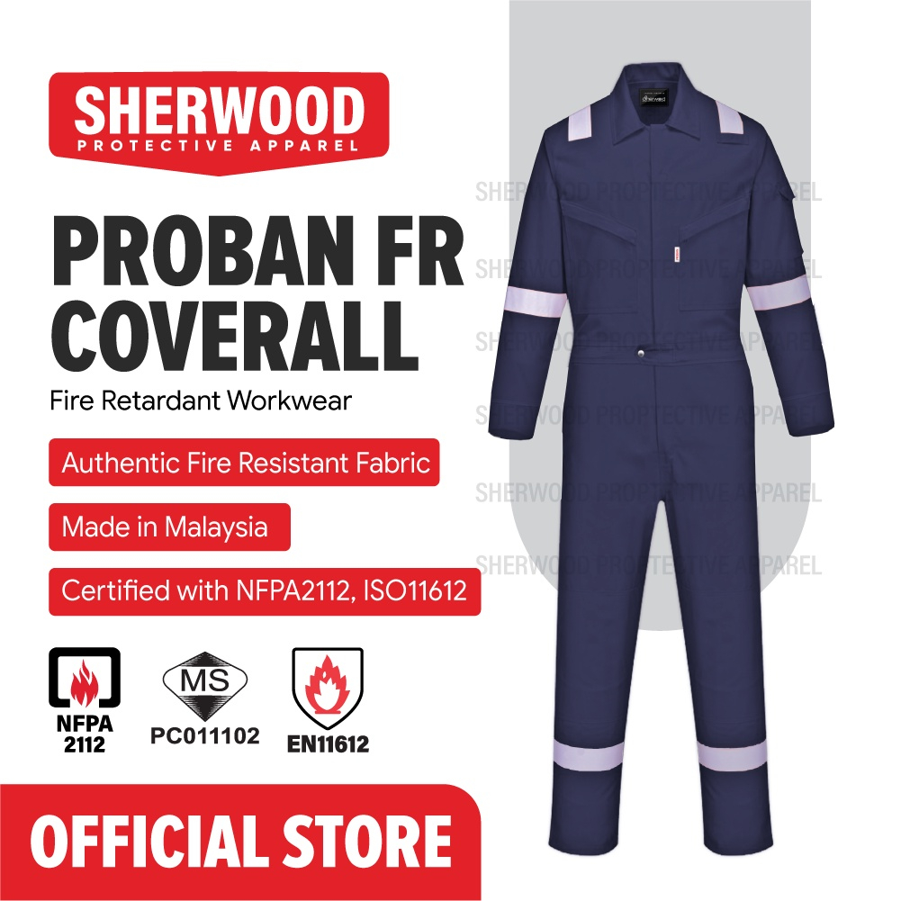 SHERWOOD PROBAN NFPA2112 FIRE RETARDANT COVERALL FRC | Shopee Malaysia