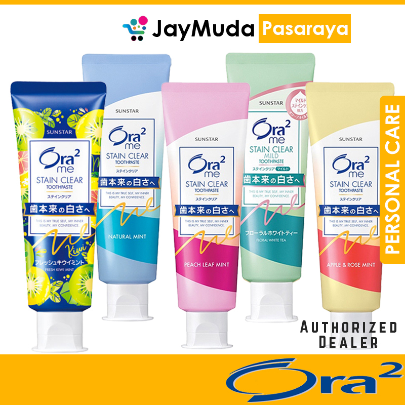 Ora2 Me Toothpaste Stain Clear Paste 140g 净白无瑕牙膏 Ubat Gigi Kiwi Fresh Mint Peach Mint A2 Natural ...