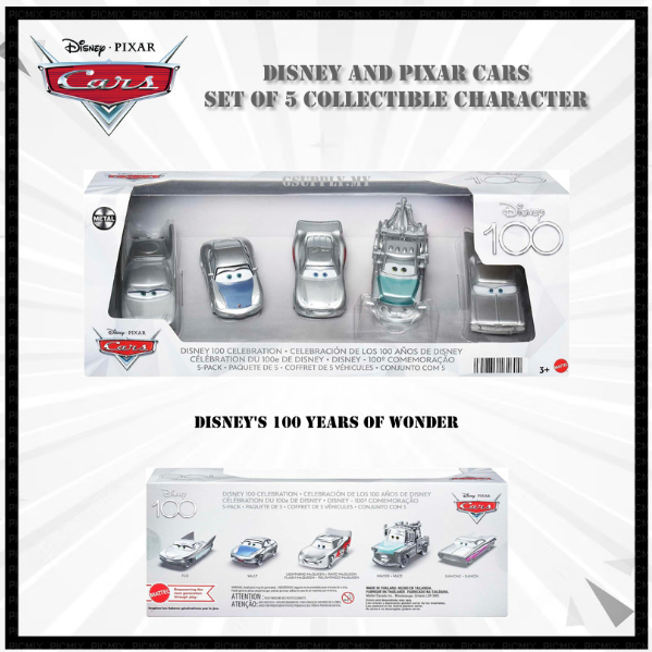 Disney and Pixar Cars Set of 5 Collectible Character Toy Cars & Trucks ...