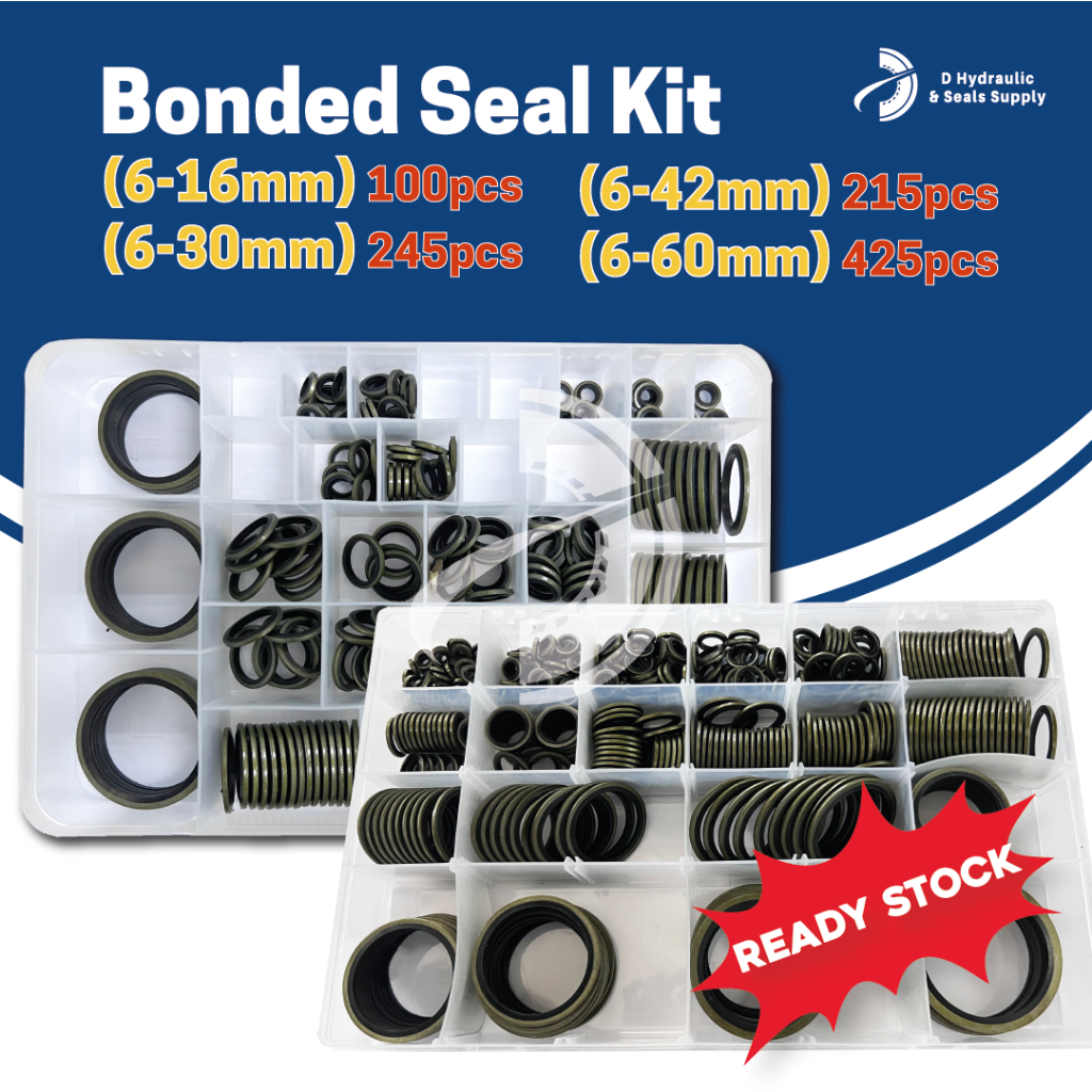 Bonded Seal Kit 6-42mm Hydraulic Seal Compound Gasket Washer Seal ...