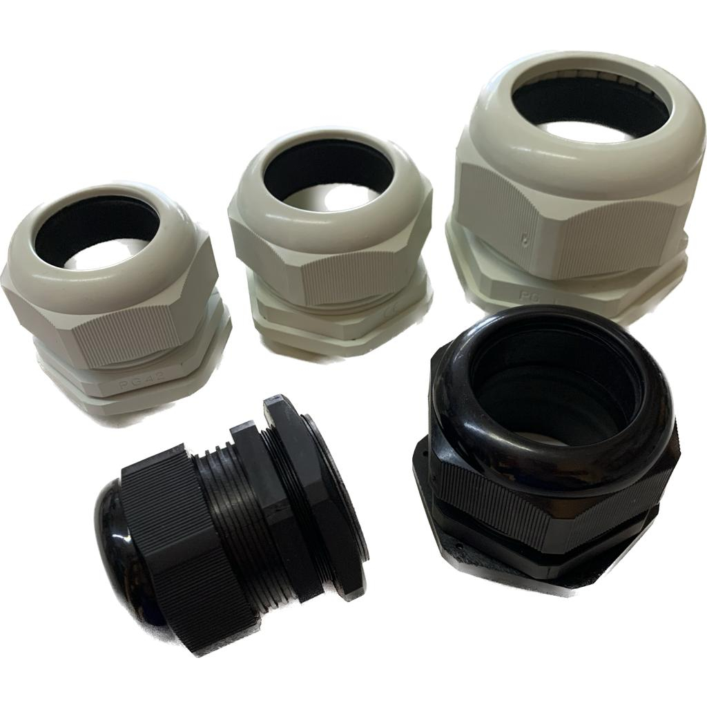 PG PVC CABLE GLAND PG42 / PG48 / PG63 ( WHITE ) & PG36 / PG48 ( BLACK ...