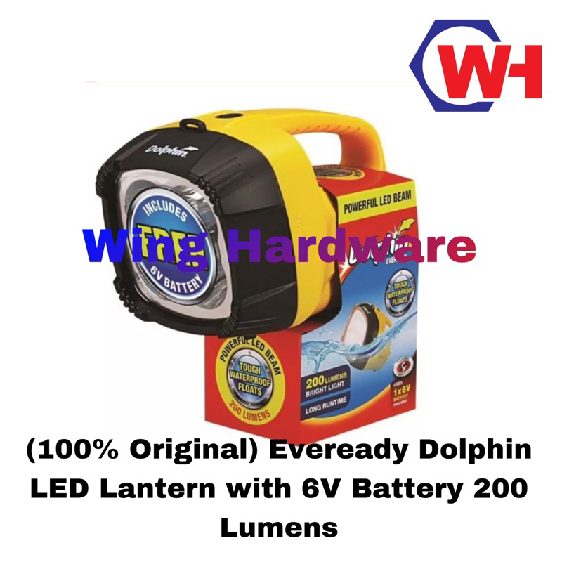 (100% Original) Eveready Dolphin LED Lantern with 6V Battery 200 Lumens ...