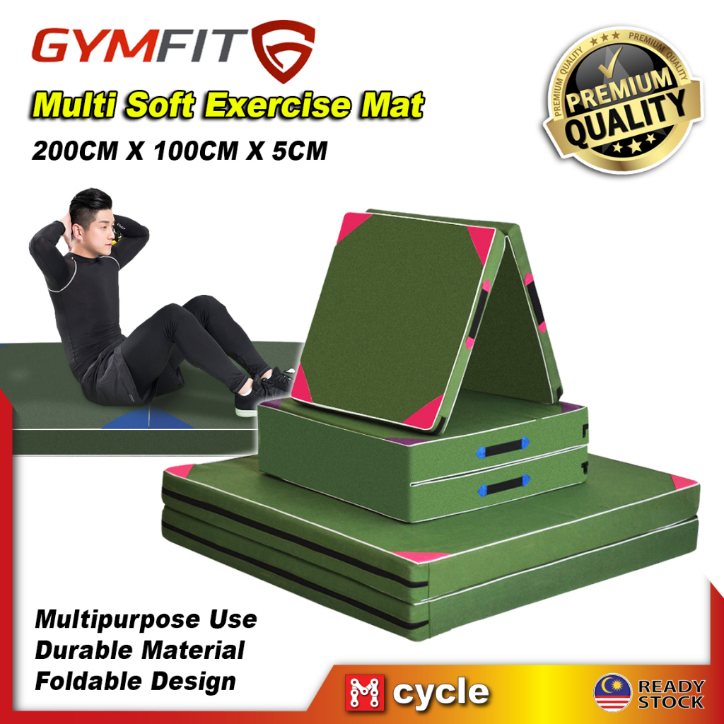 Gymfit Multi Soft Folding Exercise Mat Big Size Thick Oxford Canvas ...