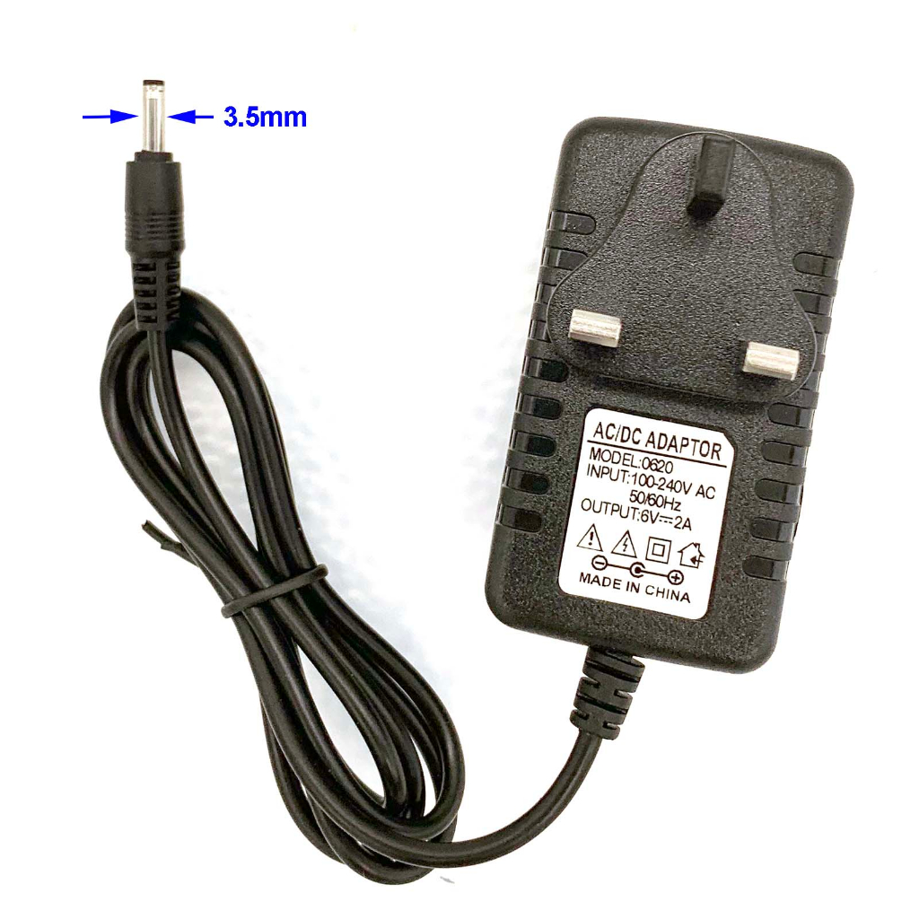 Power Adapter DC 6V 2A 3.5mm 1.5A 2000mA 1500mA 1000mA 1A 3pin Wall ...
