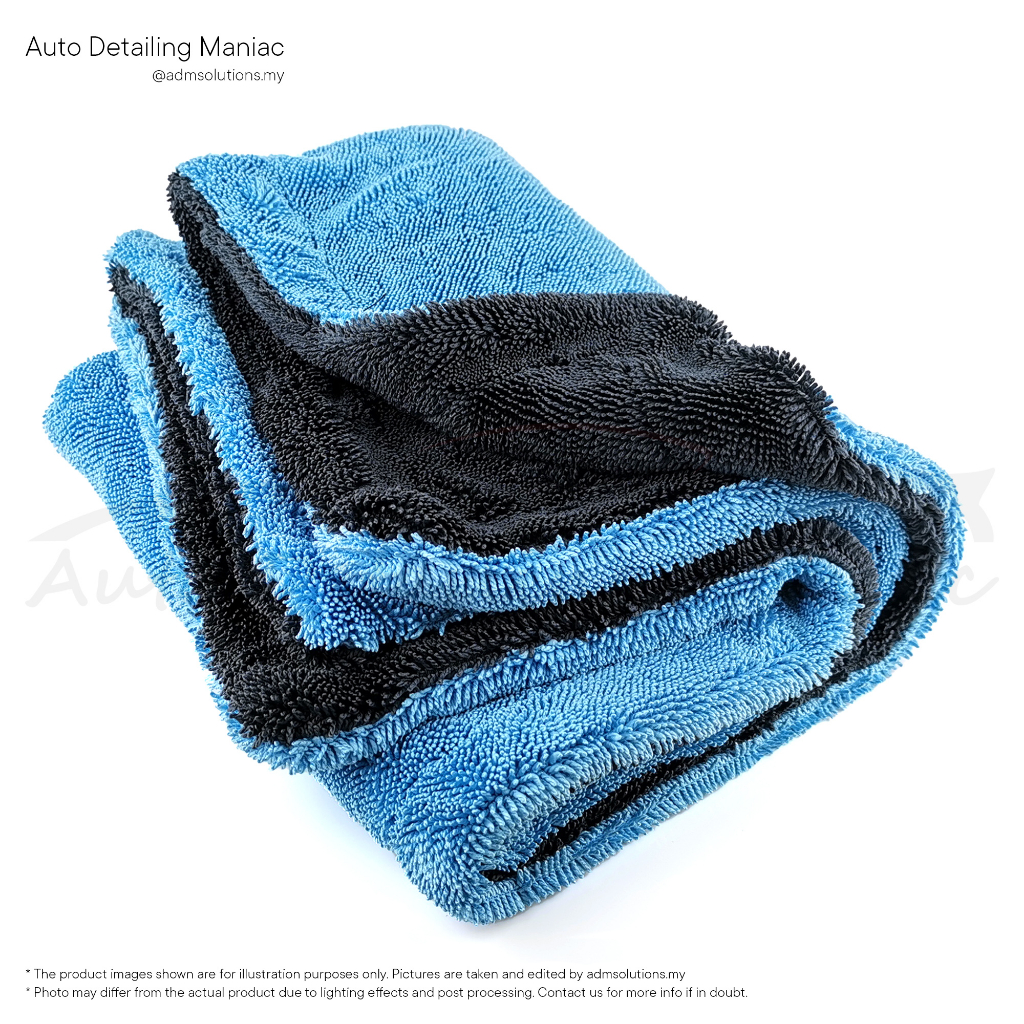 Edgeless Microfiber Drying Towel (Double Sided Twist Loop) 1200GSM Car ...