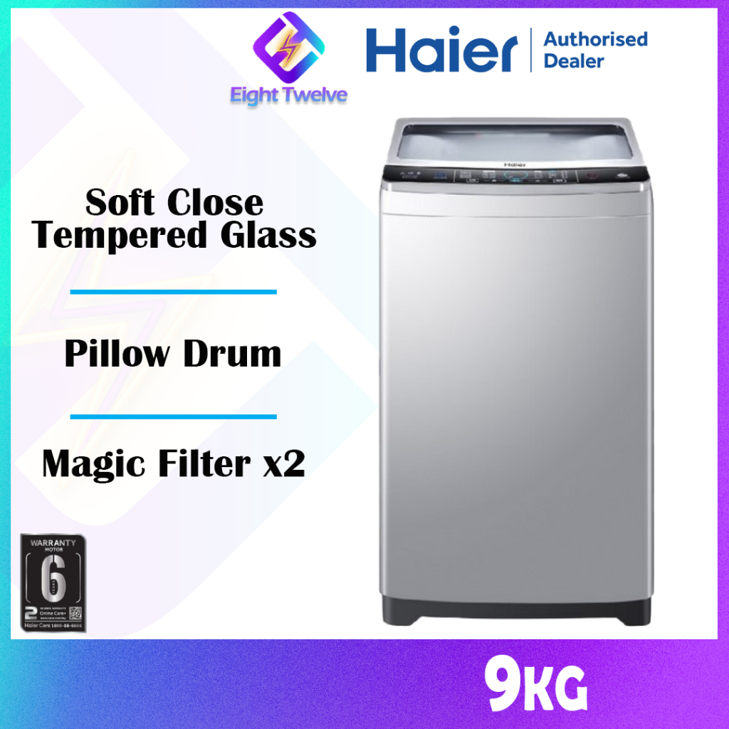 HAIER 8KG / 9KG Top Load Fully Auto Washing Machine | HWM80-M826 HWM90 ...