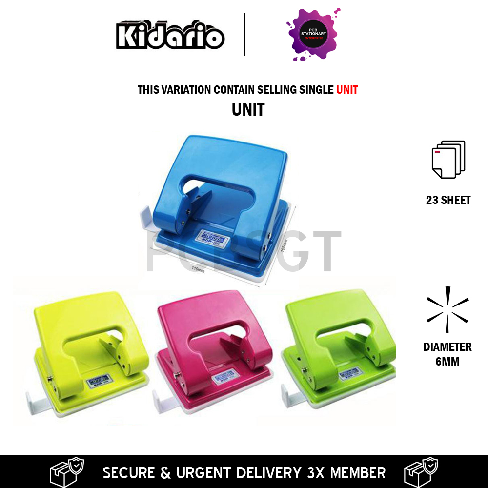 Kidario Paper Punch Hole Heavy Duty DP-600 Puncher Hole 23 Sheet - (1's ...