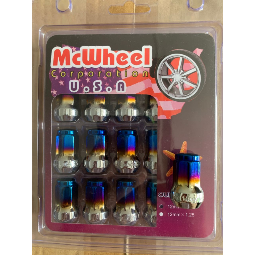 McWheel Titanium Blue Heptagon Sport Rim Wheel Nut ( 16 pcs / 20 pcs ...
