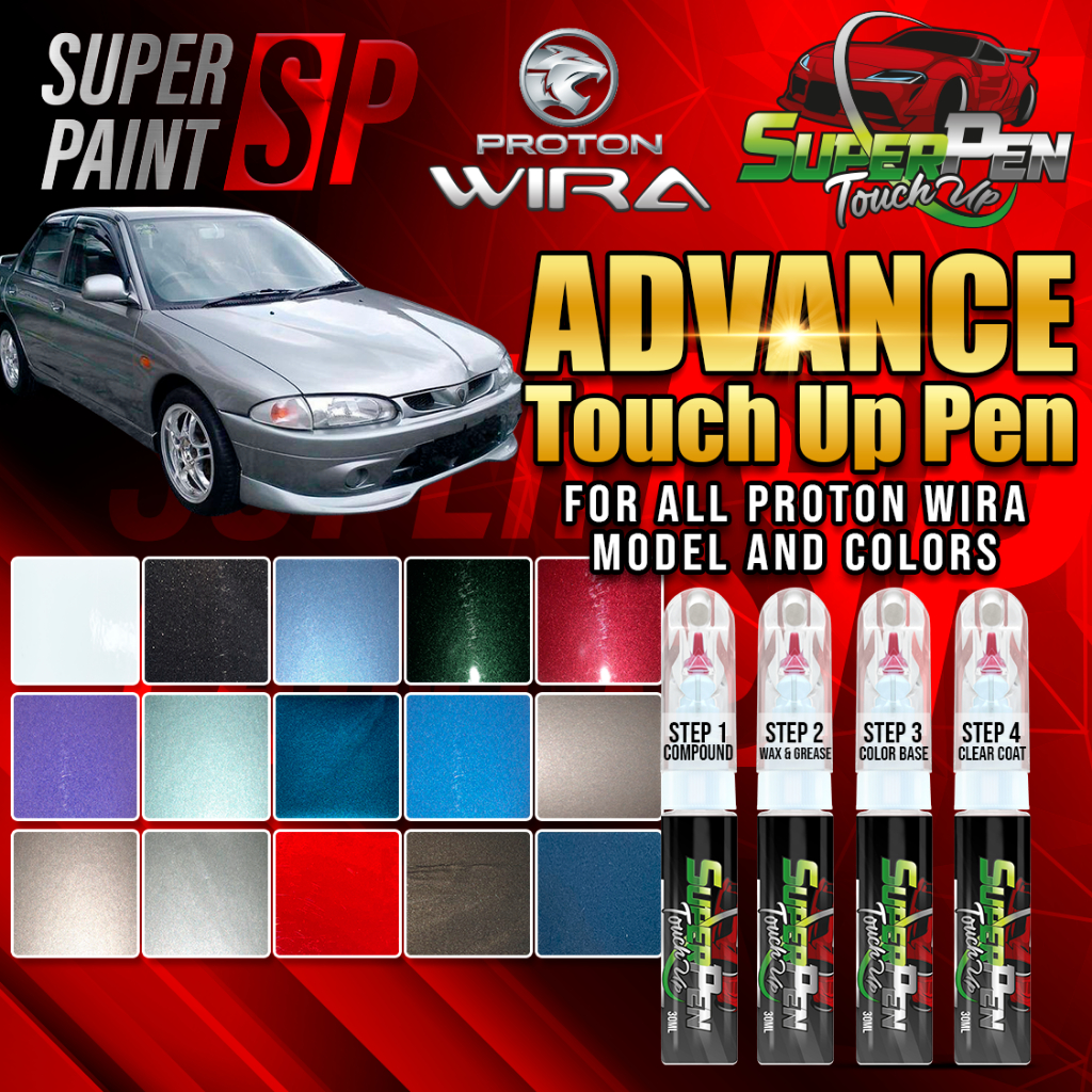 4in1 Touch Up Paint Proton Wira Advance SUPERPEN Original Factory Color ...