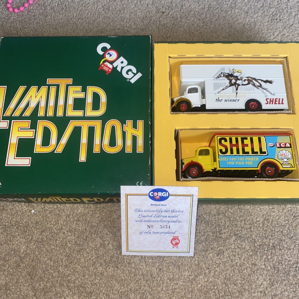 CORGI CLASSICS D17/1 Shell Fuels 2x Bedford Vans Scale Model Set 1/50 ...