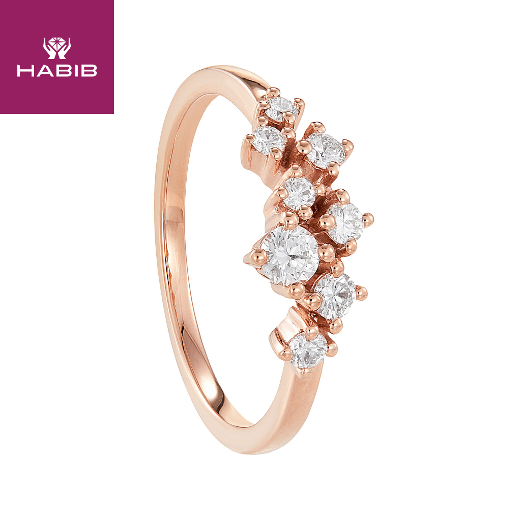 HABIB Chic Collection Round Diamond Ring in 375/9K Rose Gold 261470821 ...