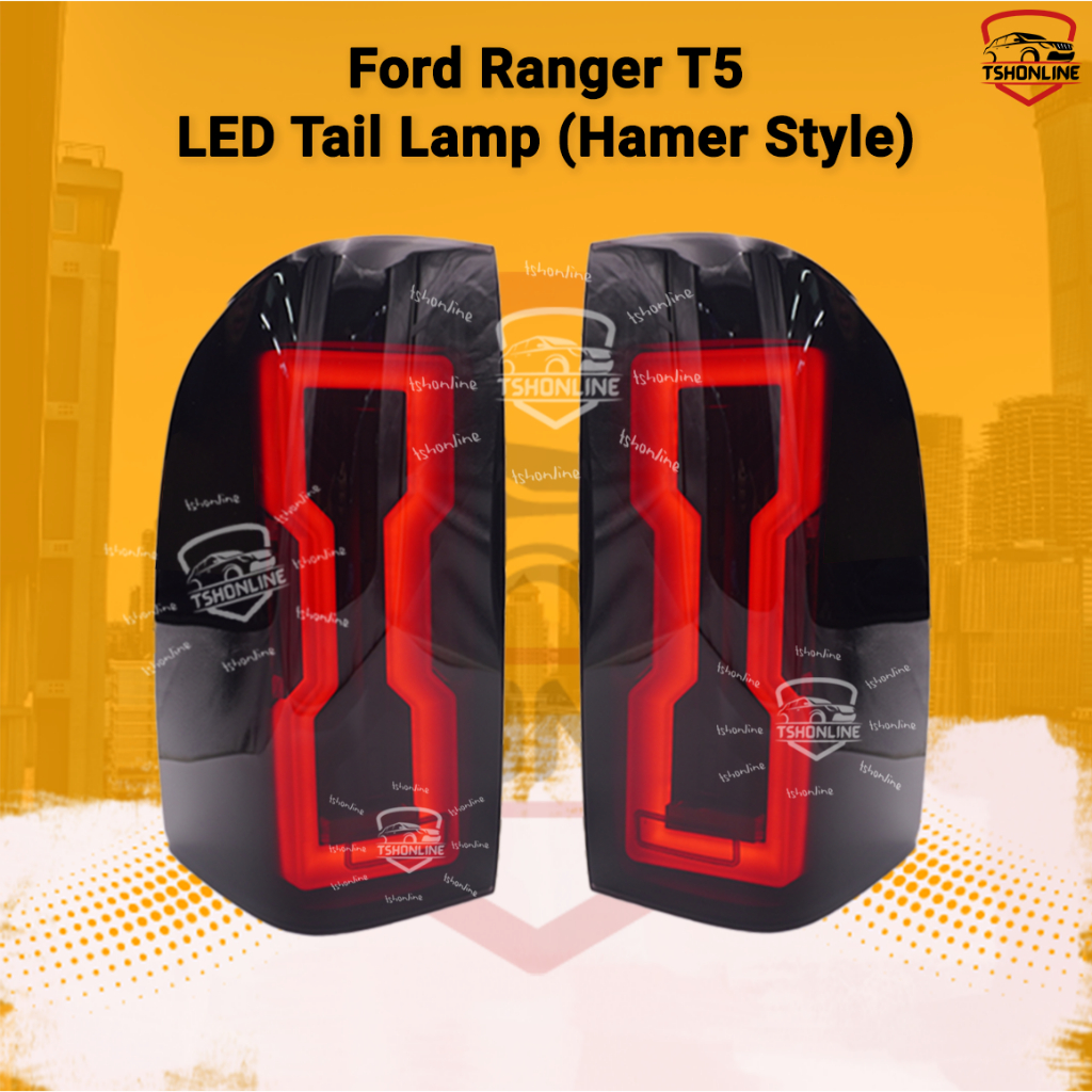 Ford Ranger T5 Tail Lamp LED Hammer Design / lampu ranger t5 led lamp ...