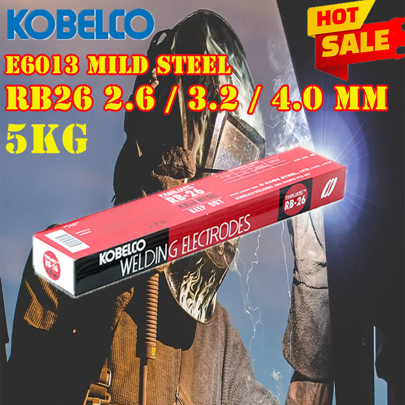 KOBELCO WELDING ELECTRODE RB26 RB 26 (2.6MM)/(3.2MM)/(4.0MM) X5KG ...