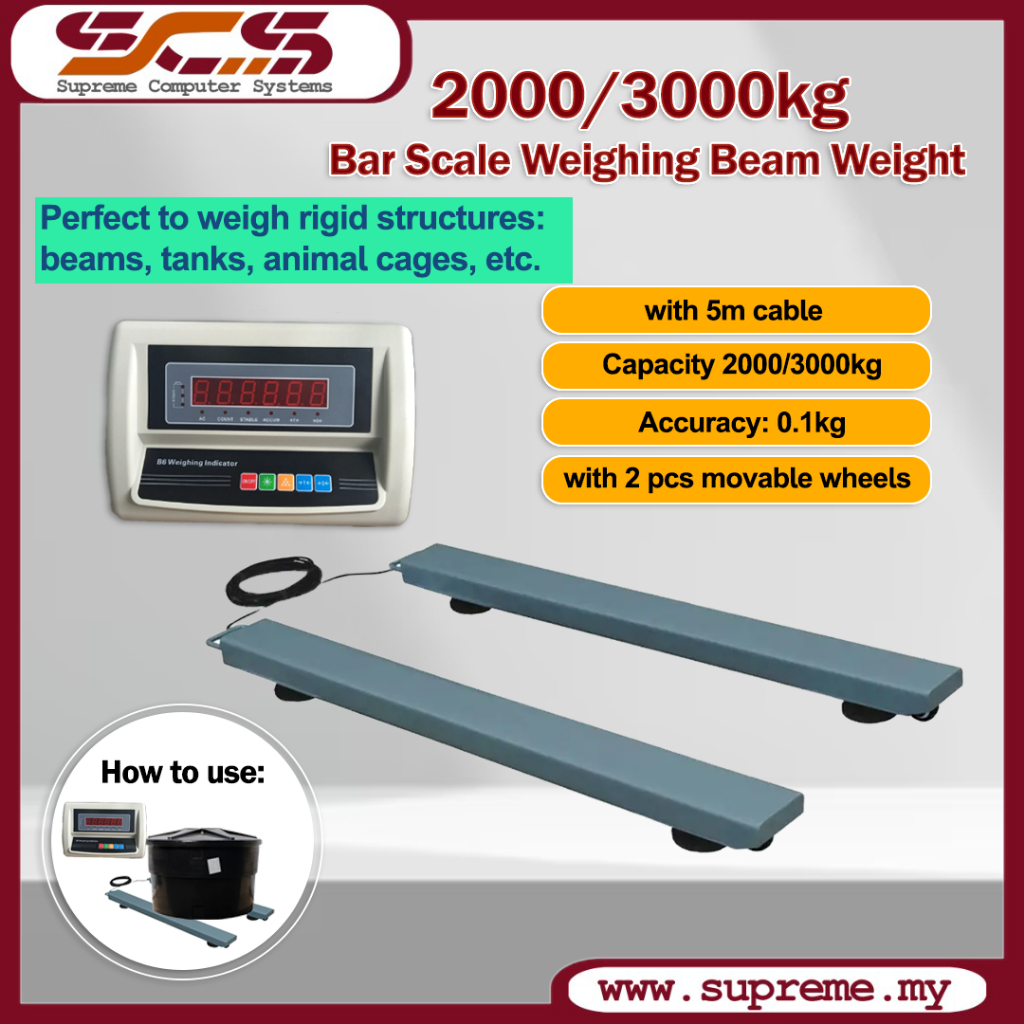 2 Ton / 3 Ton Floor Bar Pallet Scale Weighing Beam Weigh Scale With ...