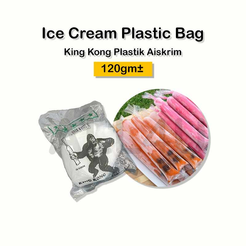 King Kong Ice Cream Bag 120gm± Plastik Aiskrim King Kong Ice Cream ...