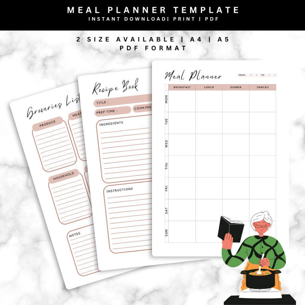 [PDF] Meal Planner Grocery List Weekly Meal Planner Recipe List ...