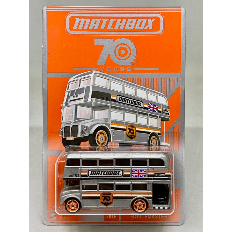 MBX Matchbox ROUTEMASTER DOUBLE DECKER Silver Orange Bus Truck Super 70 ...