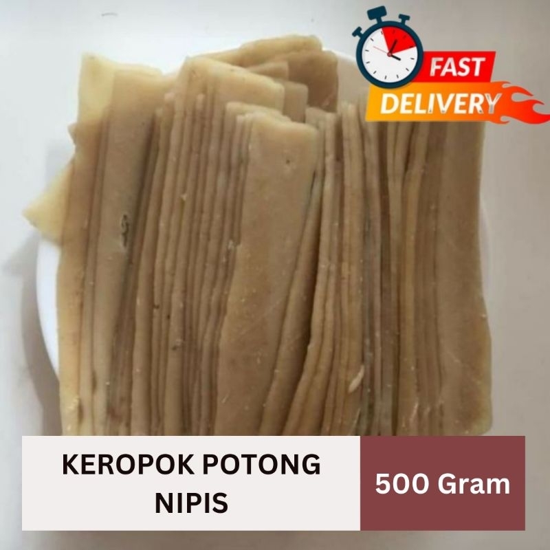 500Gram Keropok Keping Lekor Nipis Selipar Snek Ikan Flavor Fish Snack ...