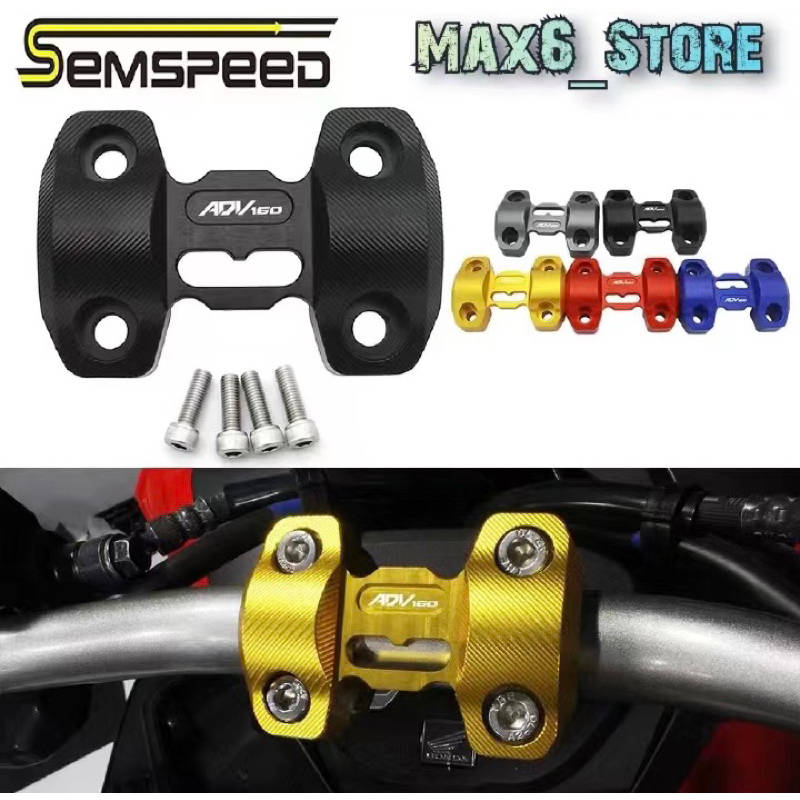SEMSPEED Honda ADV160 Motorcycle Handlebar Riser Bars Clamp Pivoting ...