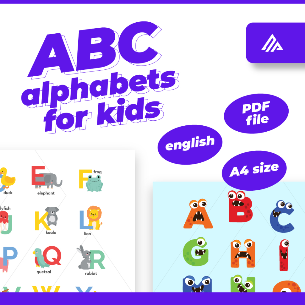 [PDF] A4 Printable ABC Alphabets for Kids v2 | Colored Version ...