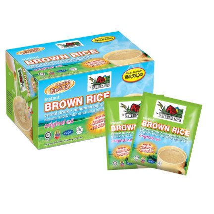Nature's Own Instant Brown Rice Original (Blue) 30g x 14 Sachets (1 Box ...