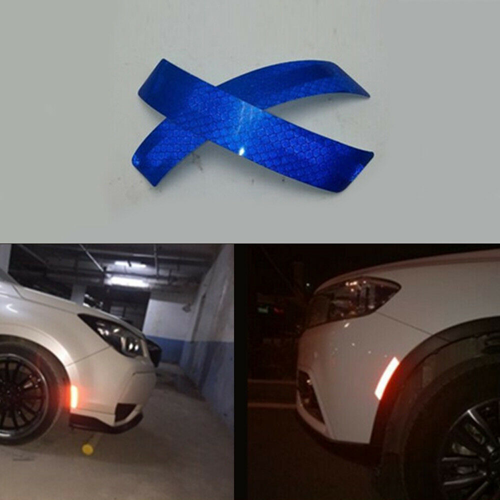 Fender Bumper Blue Strip Warning Reflective Vinyl Decal Sticker ...