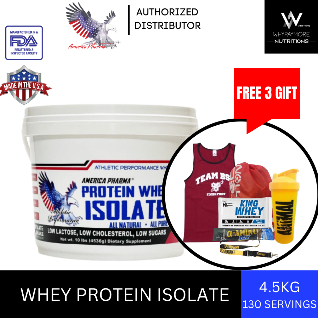New American Pharma Whey Isolate Protein 3.0 4.5kg [130 Serving] (Free ...