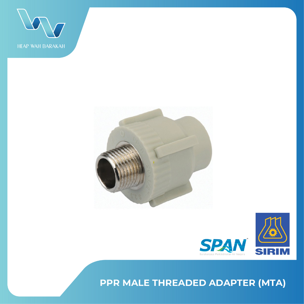 PPR MALE THREADED ADAPTER (METAL INSERT) (SIRIM CERTIFIED) | Shopee ...