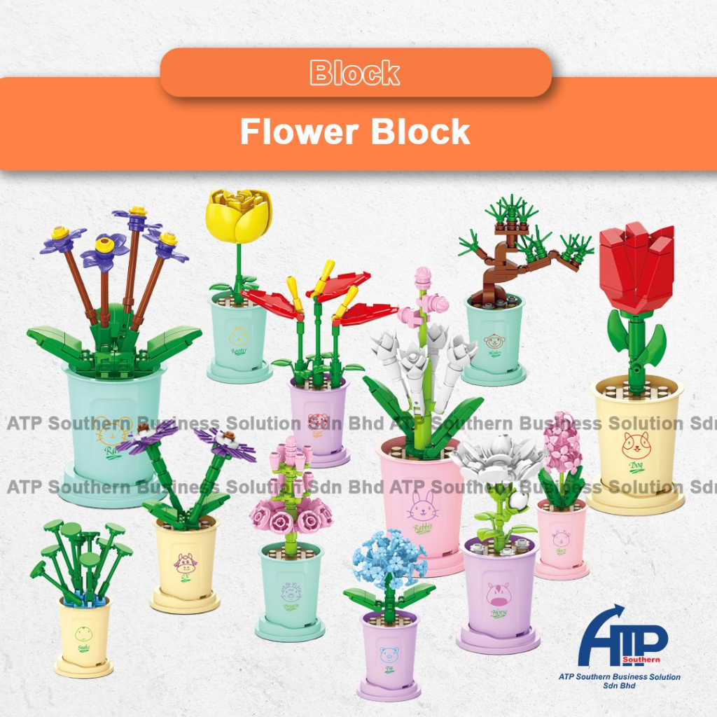 Flower Building Blocks 12 Different Designs For Zodiacs DIY Model ...