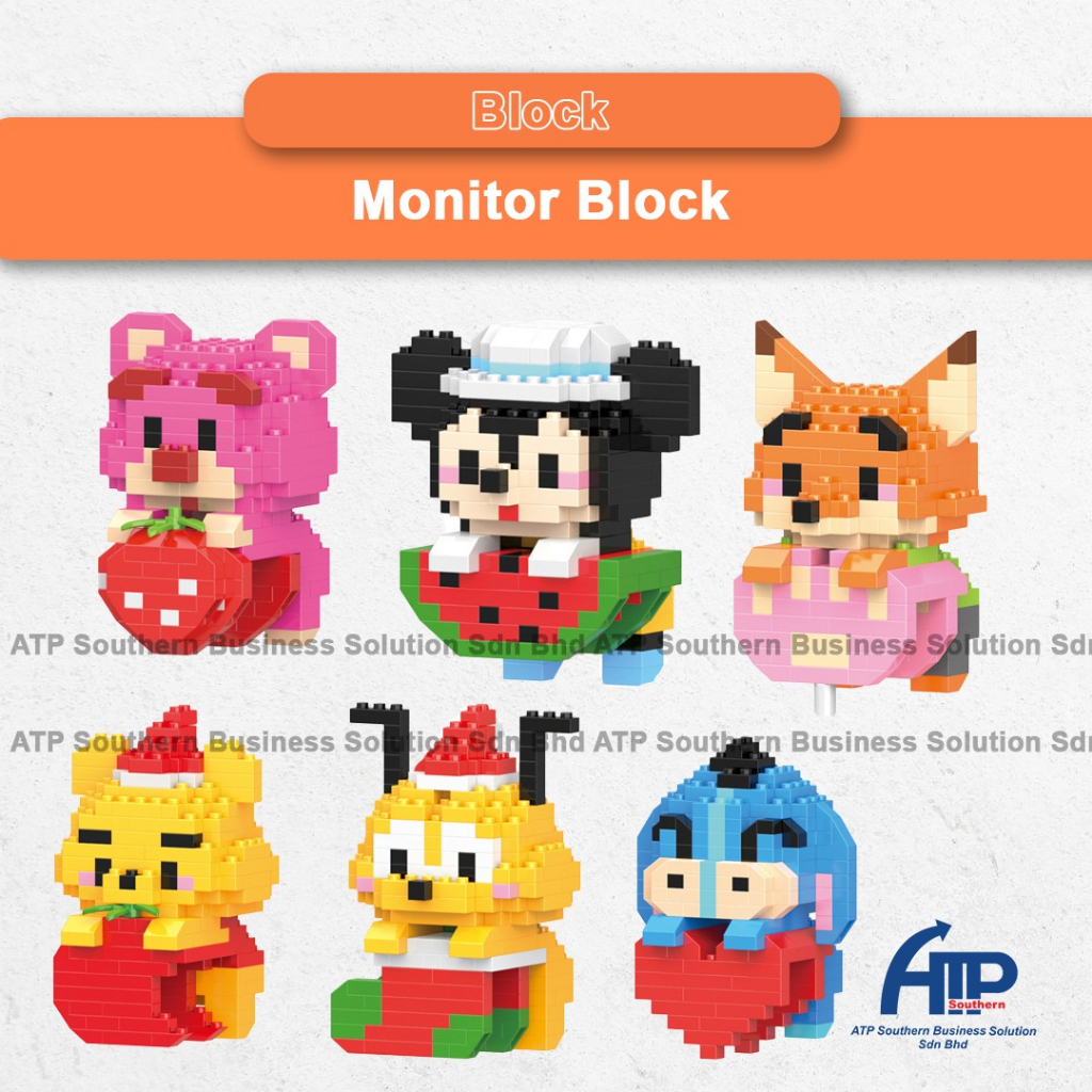 Monitor Building Block Multidesign Cute Cartoon Nano Building Blocks ...