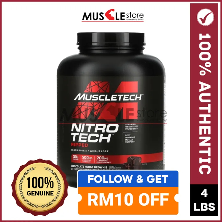 MuscleTech Nitro Tech Ripped 4lbs Nitrotech Weight Loss Pembakar Lemak ...