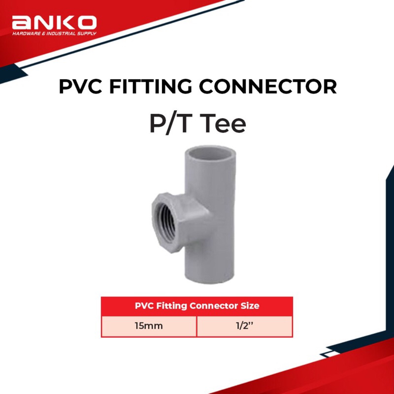 PVC PT Tee Fitting Penyambung Paip Connector 15mm | Shopee Malaysia