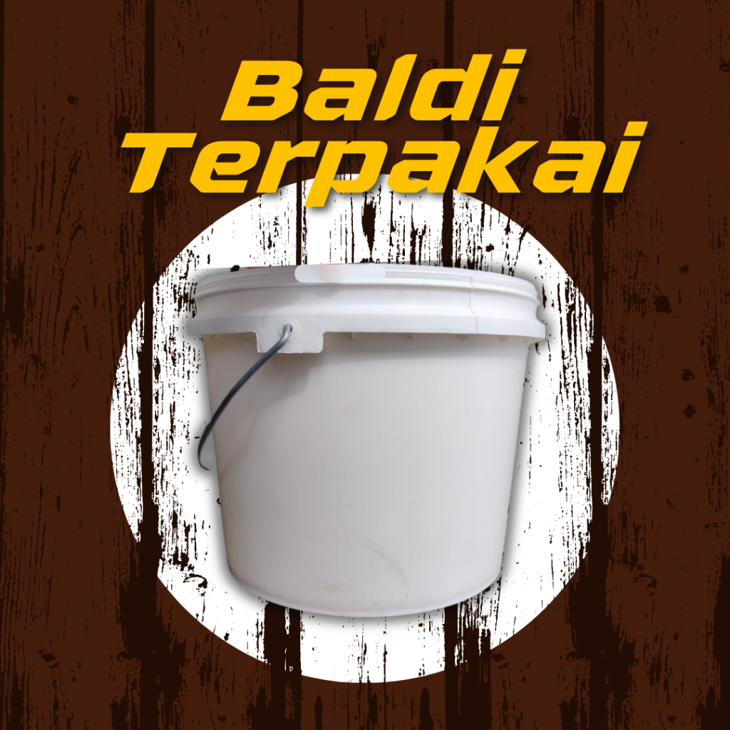 used baldi putih terpakai 7 liter pemegang besi yang kukuh storage ...