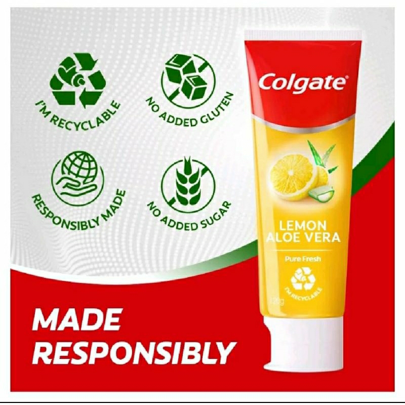 Colgate Naturals Pure Fresh (Lemon & Aloe Vera)Toothpaste 120g - ubat ...