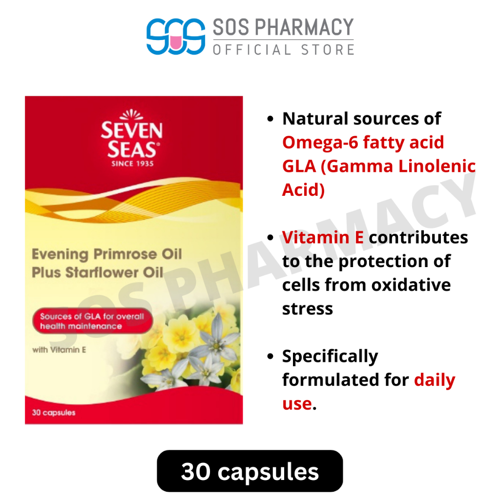 Seven Seas Evening Primrose Oil Plus Starflower Oil (30's/box) | Shopee ...