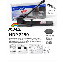 Kangaro Paper Punch Heavy Duty HDP-2150 2 Hole Puncher 160 Sheets ...