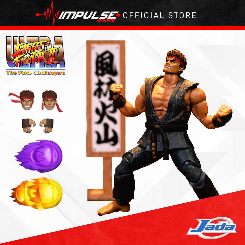 Jada Toys 6" Evil Ryu Deluxe Set Action Figurine / Ultra Street Fighter II: The Final ...