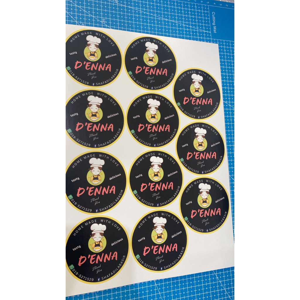 STICKER NAMA, LOGO, LABEL, PRODUK, CUSTOM Design (stiker, pelekat ...
