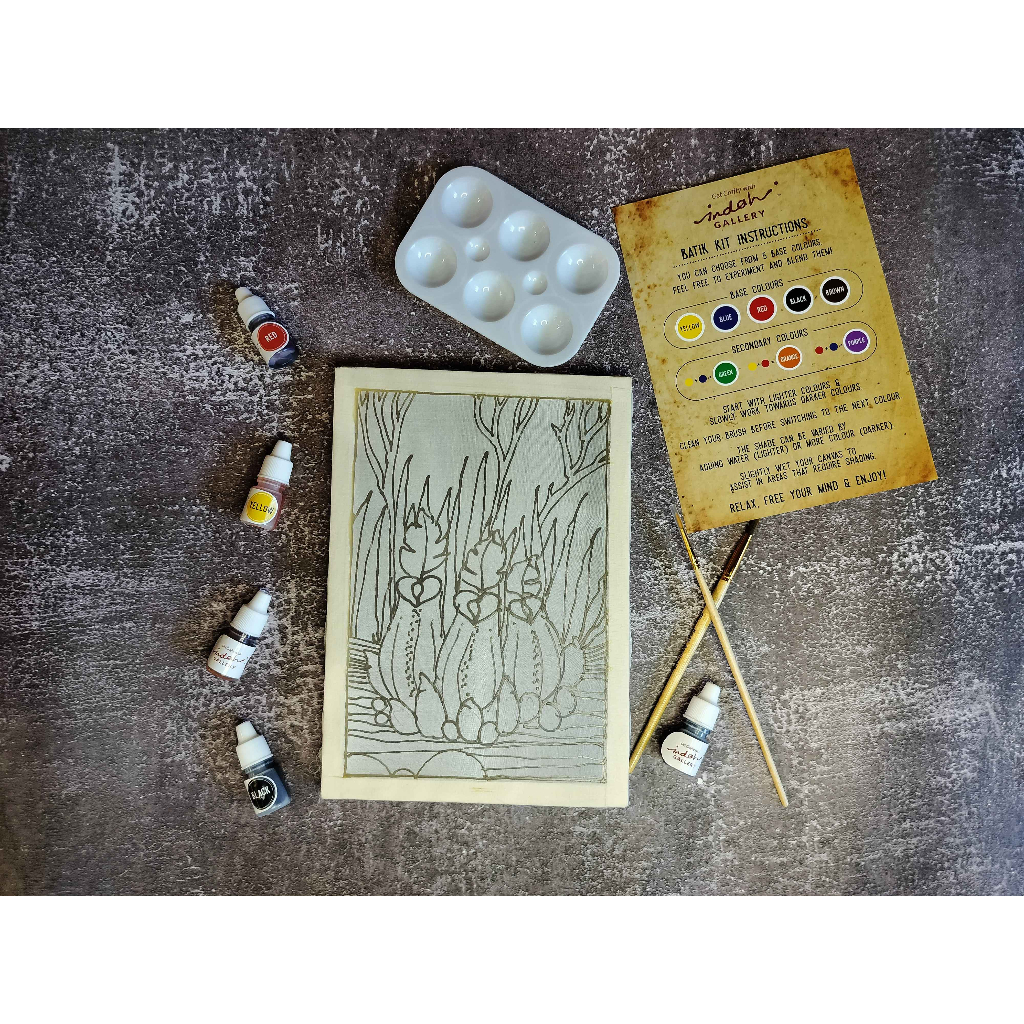 Silk Batik Painting Kit - Triple Pitcher Plant (Sarawak Design ...