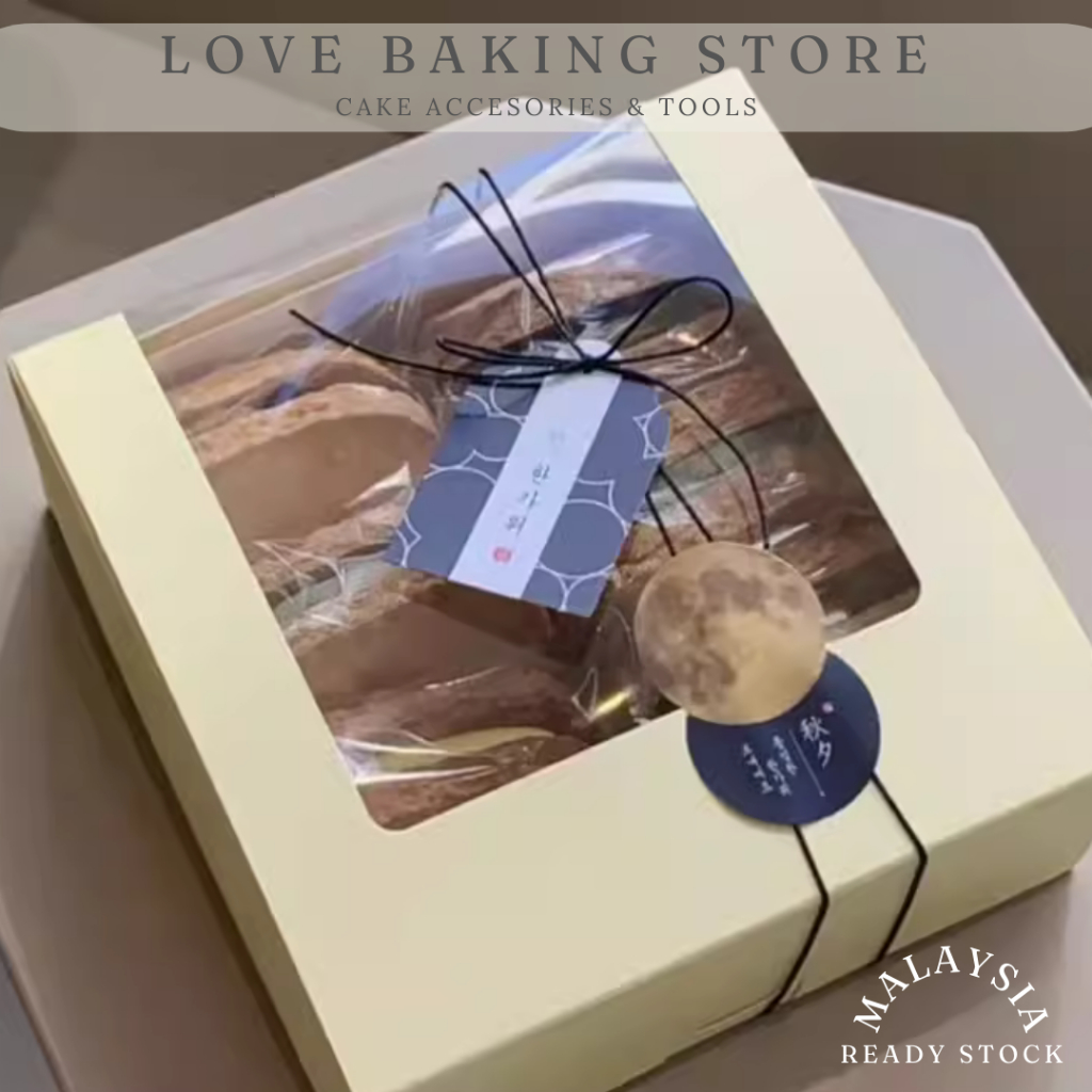 𝐑𝐞𝐚𝐝𝐲 𝐒𝐭𝐨𝐜𝐤 • INS style Yellow Box Window Cake Box Box Baking Madeleine ...