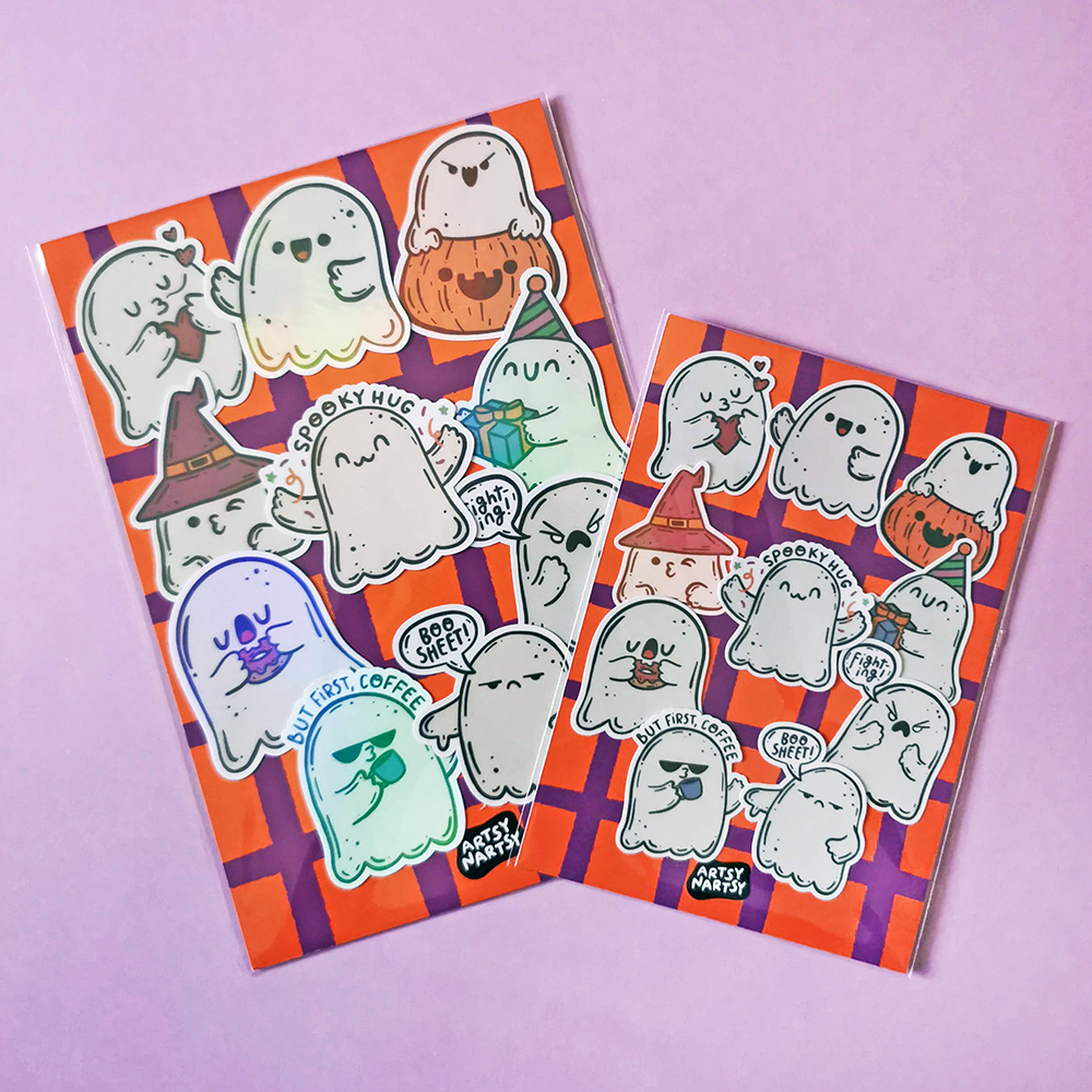 Waterproof/Vinyl Sticker Pack - Guss The Ghost | Shopee Malaysia