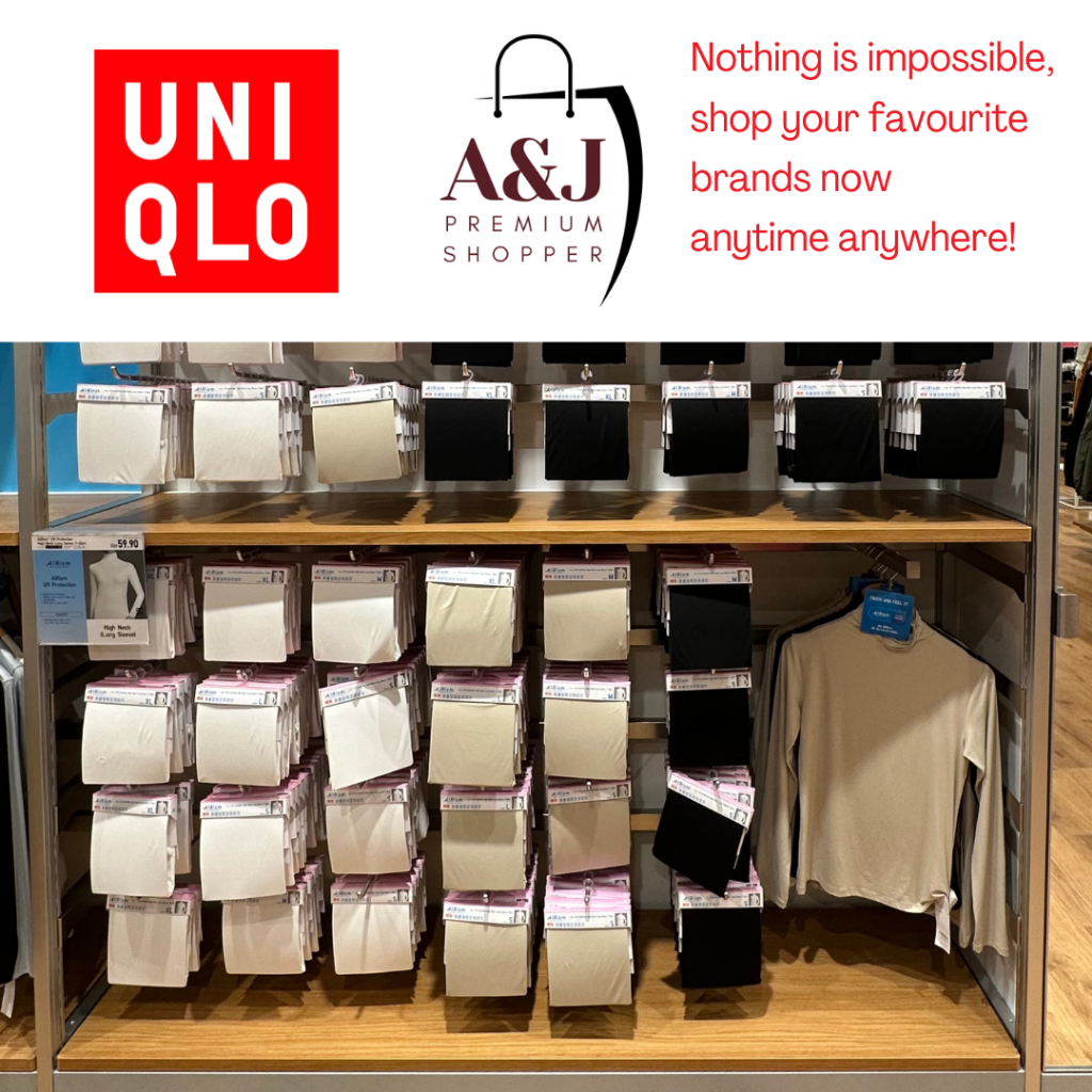 [100% ORIGINAL 💯🛍️] UNIQLO AIRism UV Protection High Neck Long Sleeve T ...
