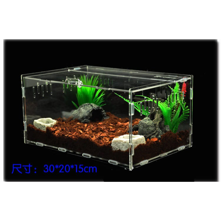 "Reptile Acrylic Box Breeding Habitat Snake Spider Lizard Scorpion ...