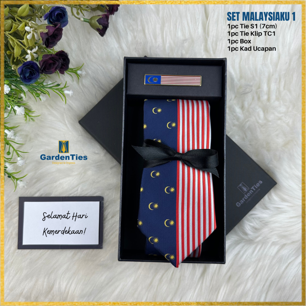 MERDEKA TIE GIFT SET, Tie Bendera Malaysia, Tie Merdeka, Tie Jalur ...